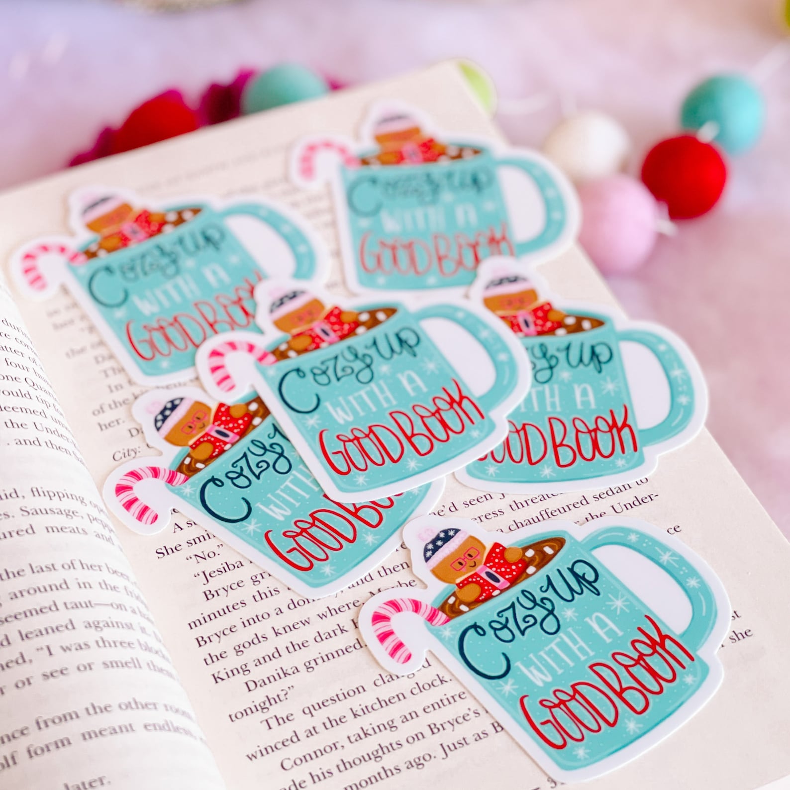 Cozy up With a Good Book Hot Cocoa Vinyl Sticker, Bookish Vinyl Decal ...