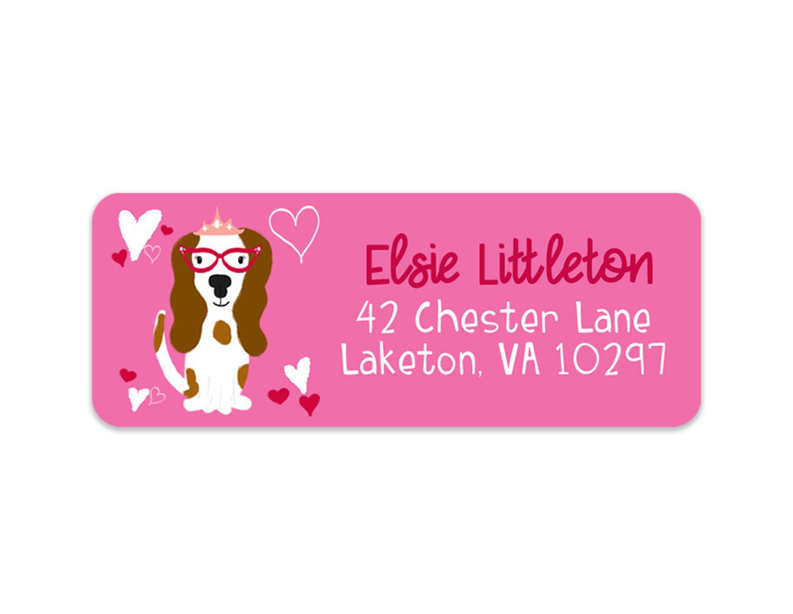 Kids Dog Address Labels Girls Address Labels Puppy Return - Etsy