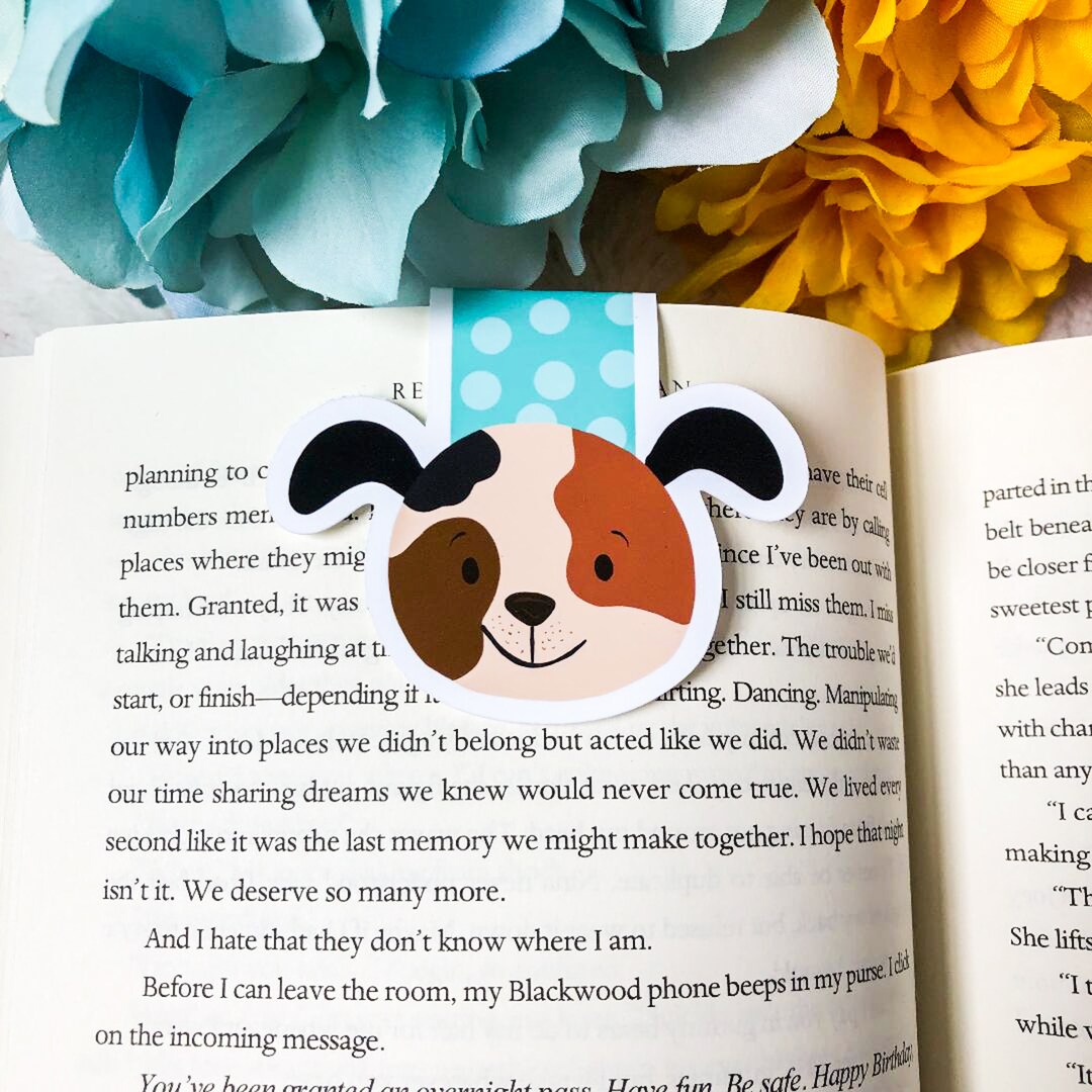Dog Magnetic Bookmark - Kids Puppy Magnetic Bookmark - Bookmarks for ...