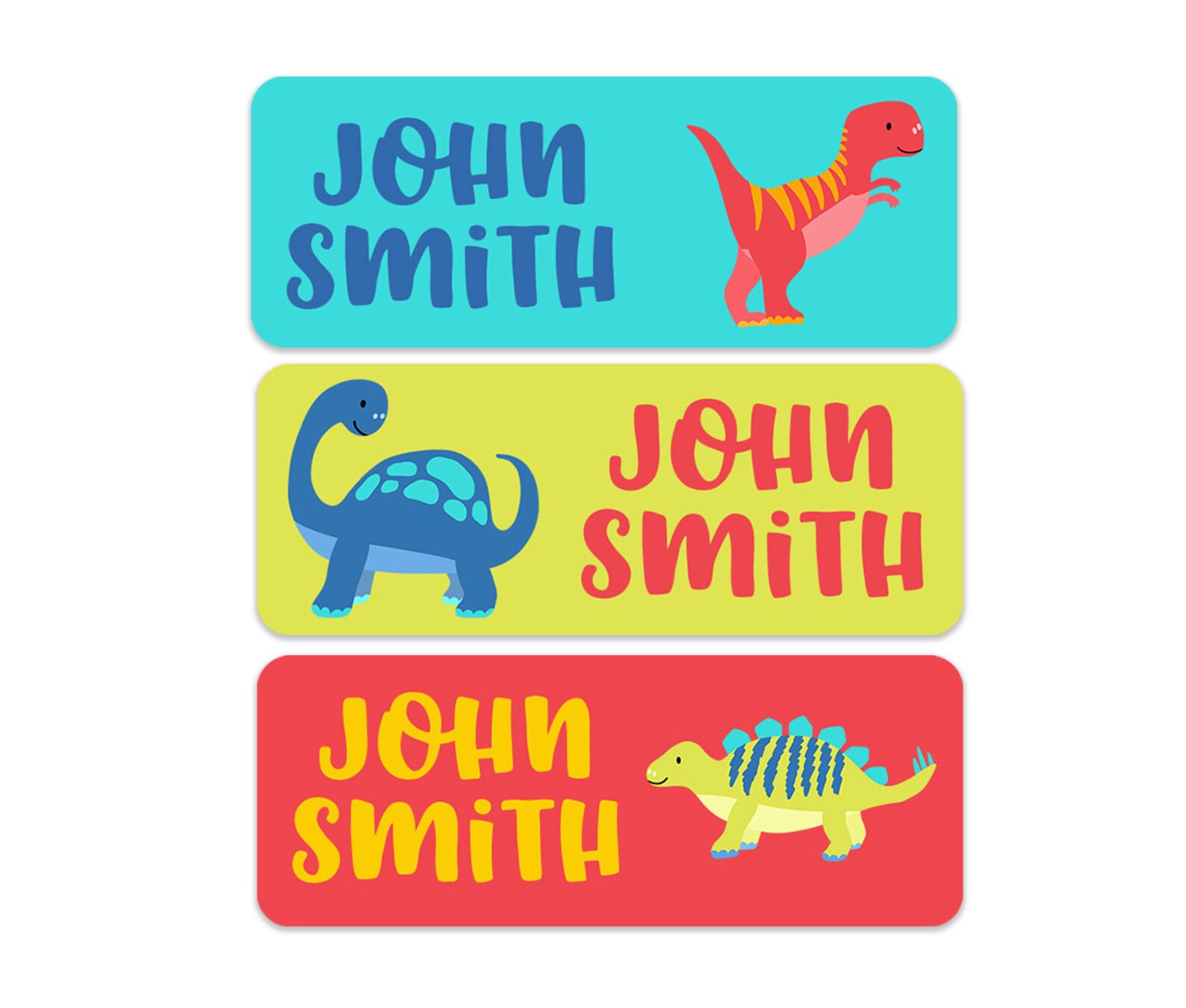 Dinosaur Name Labels Boys Name Labels Kids School Labels - Etsy
