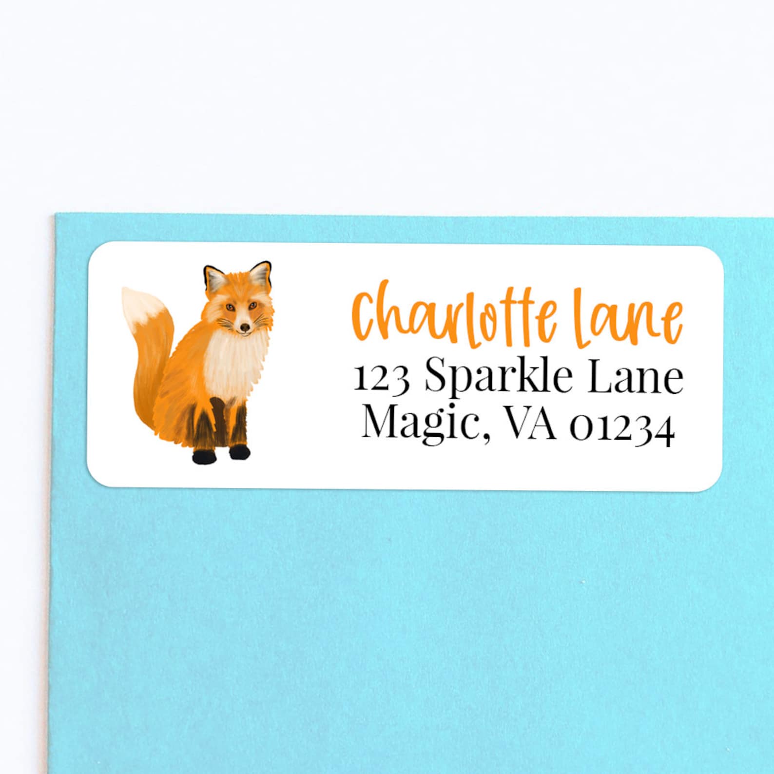 Fox Return Address Labels Pretty Address Labels Cute Address | Etsy