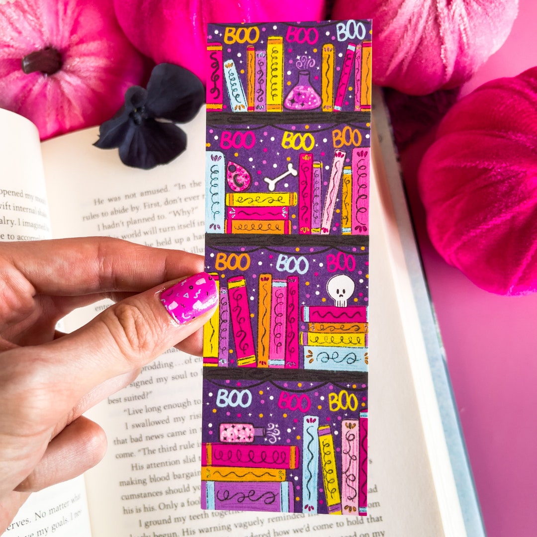 Halloween Bookshelf Bookmark - Halloween Bookmark - Matte Bookmark ...
