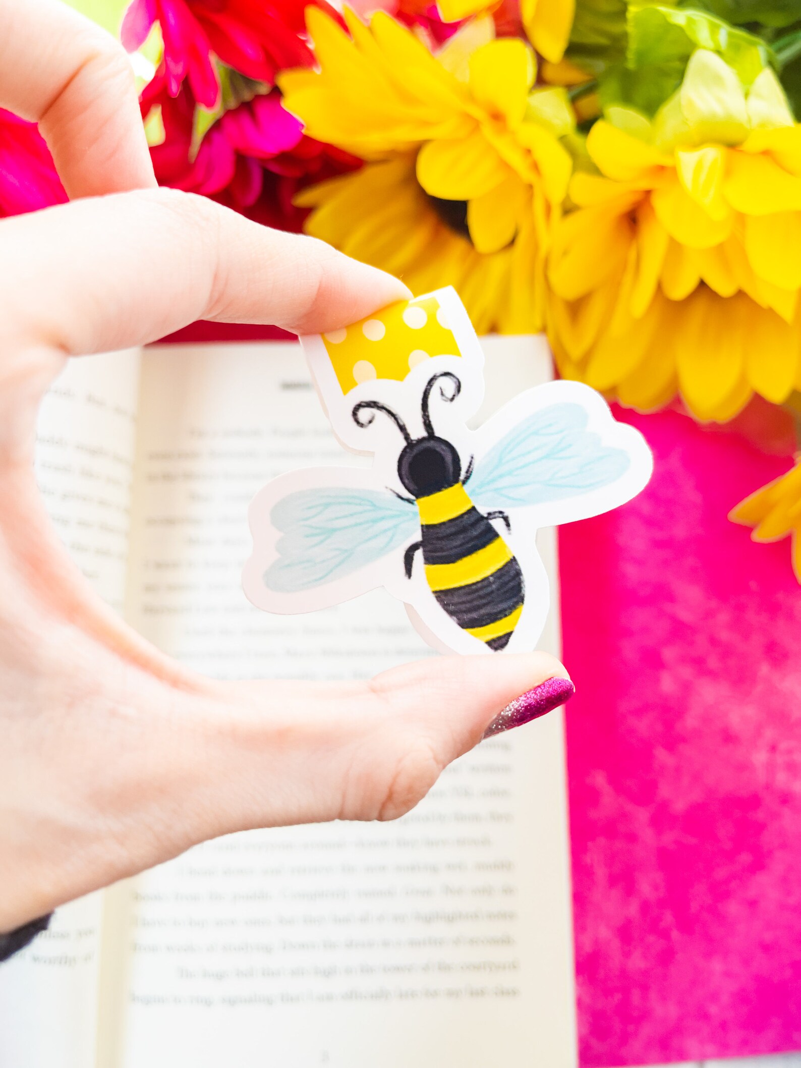 Bumble Bee Magnetic Bookmark Cute Magnetic Bookmark Bee | Etsy