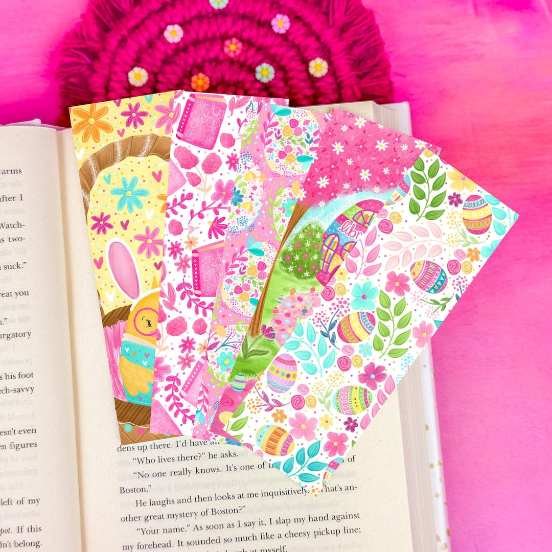 Easter Florals Bookmark Set or Individual - Cute Bookmark - Easter ...
