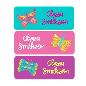 Butterfly Name Tag Template