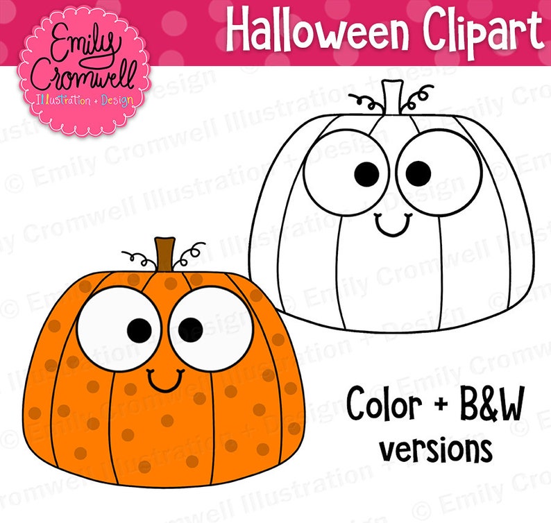 Halloween Digital Clipart Happy Halloween Clipart Commercial - Etsy