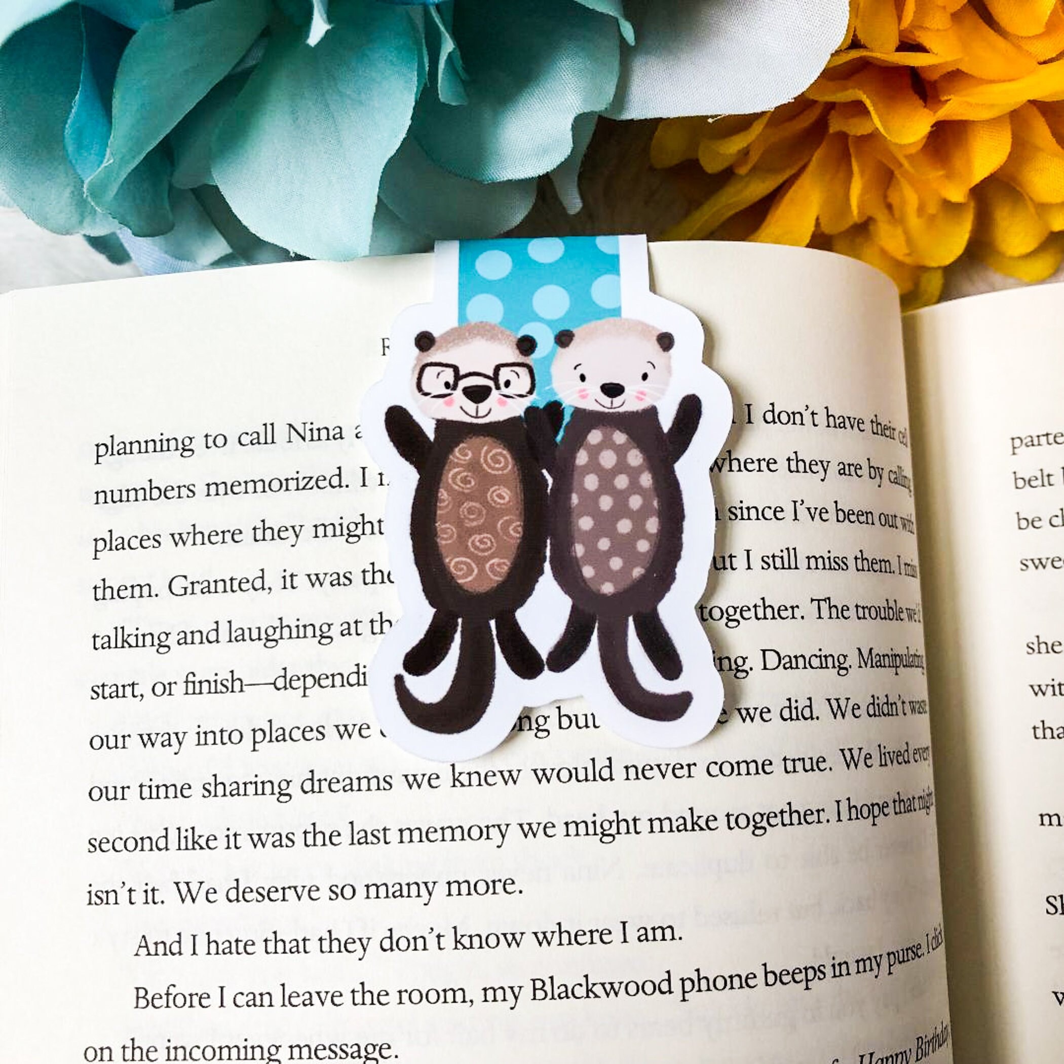 Otters Magnetic Bookmark Kids Magnetic Bookmark Bookmarks - Etsy