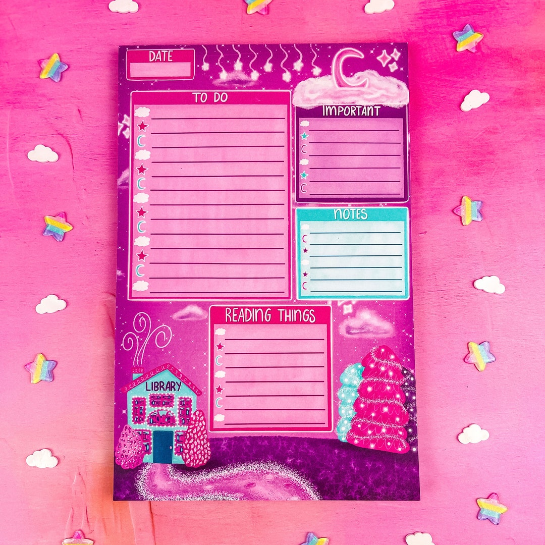 Dreamy Library Daily Planner Notepad 5.5" X 8.5" - Etsy