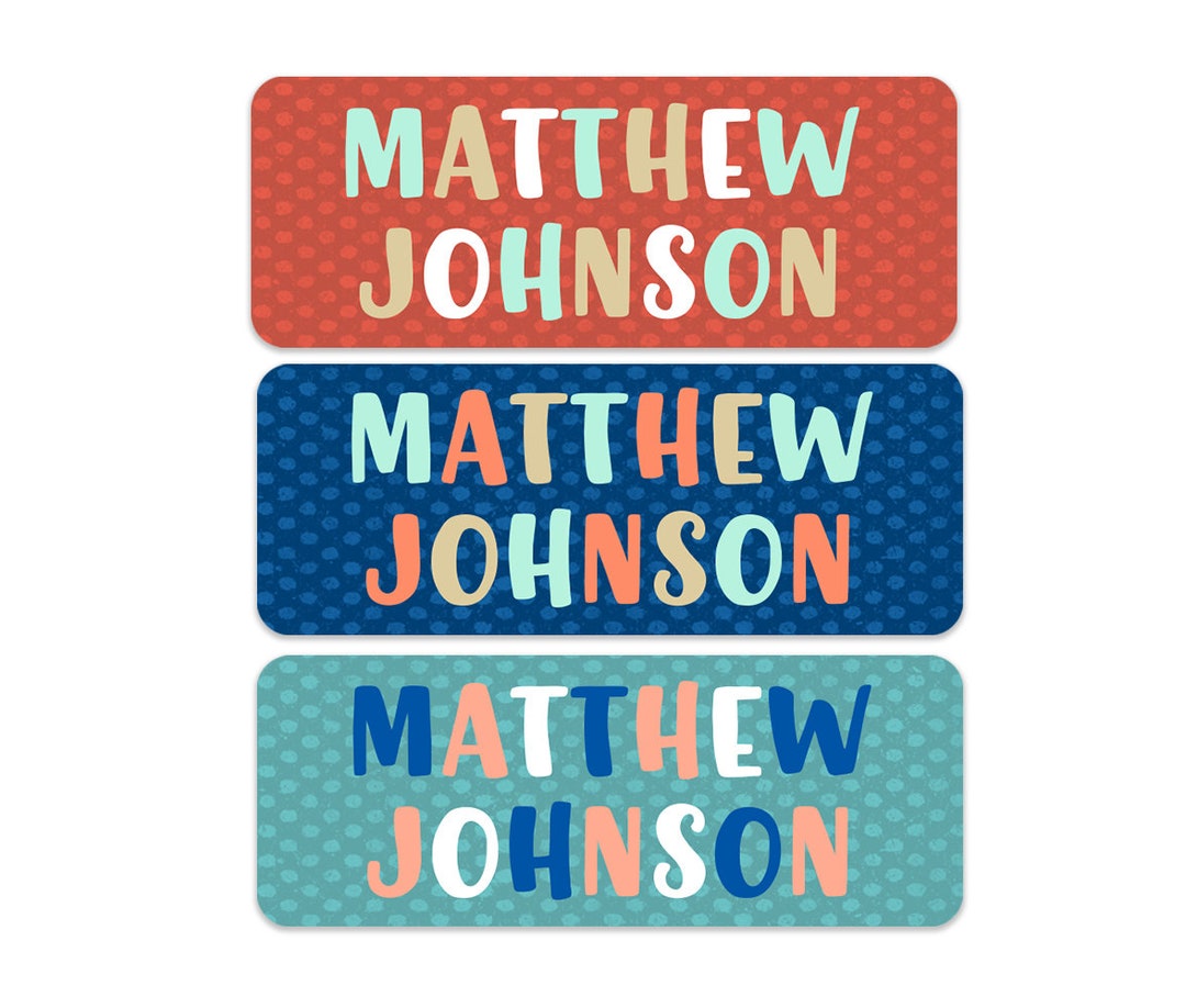 Boys School Name Labels Kids Name Labels Kids School Labels ...