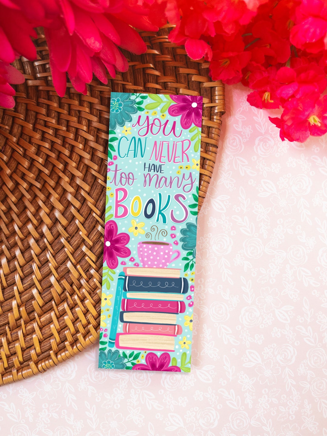 You Can Never Have Too Many Books Bookmark - Matte Bookmark - Cute ...