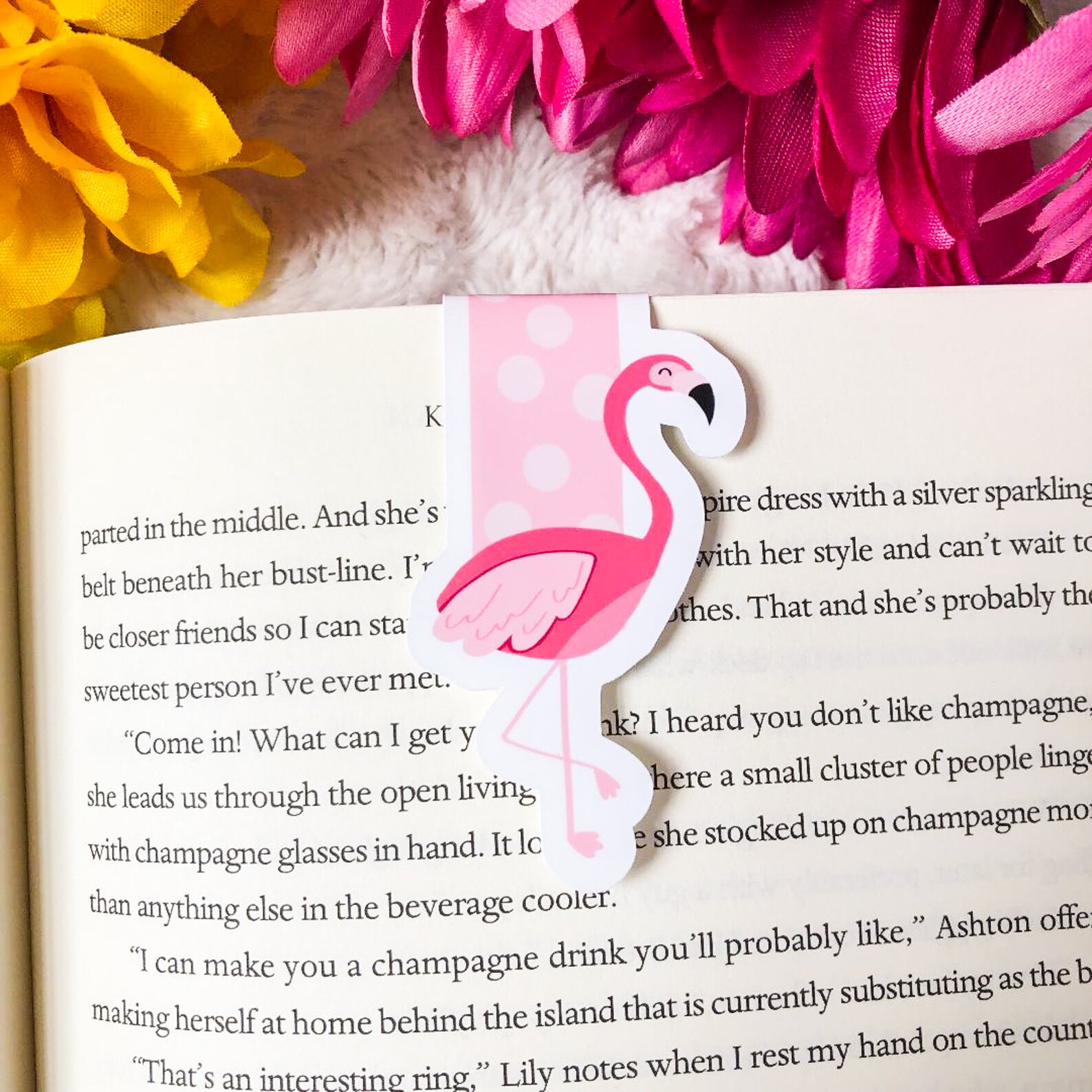 Flamingo Magnetic Bookmark Cute Magnetic Bookmark - Etsy