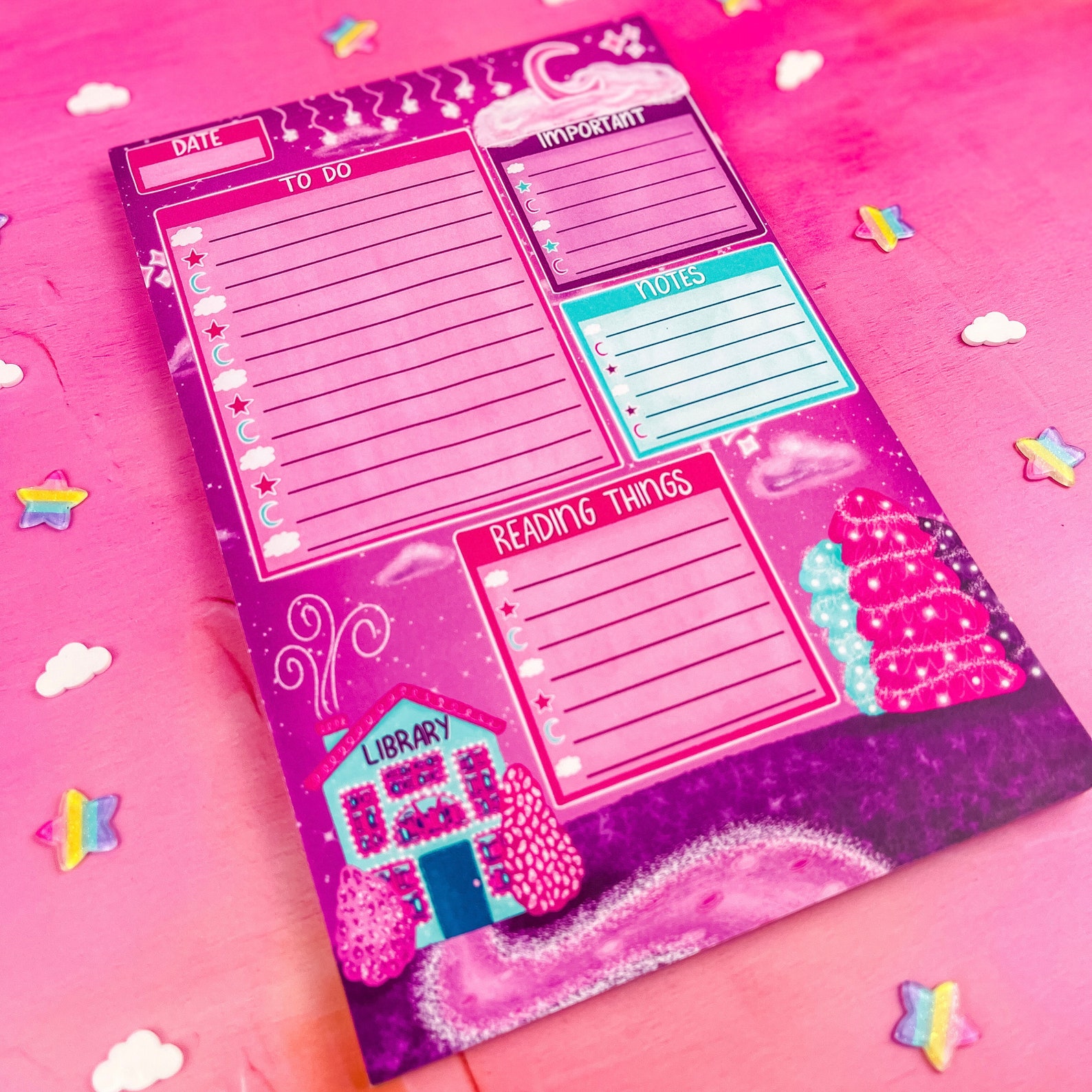 Dreamy Library Daily Planner Notepad 5.5" X 8.5" - Etsy