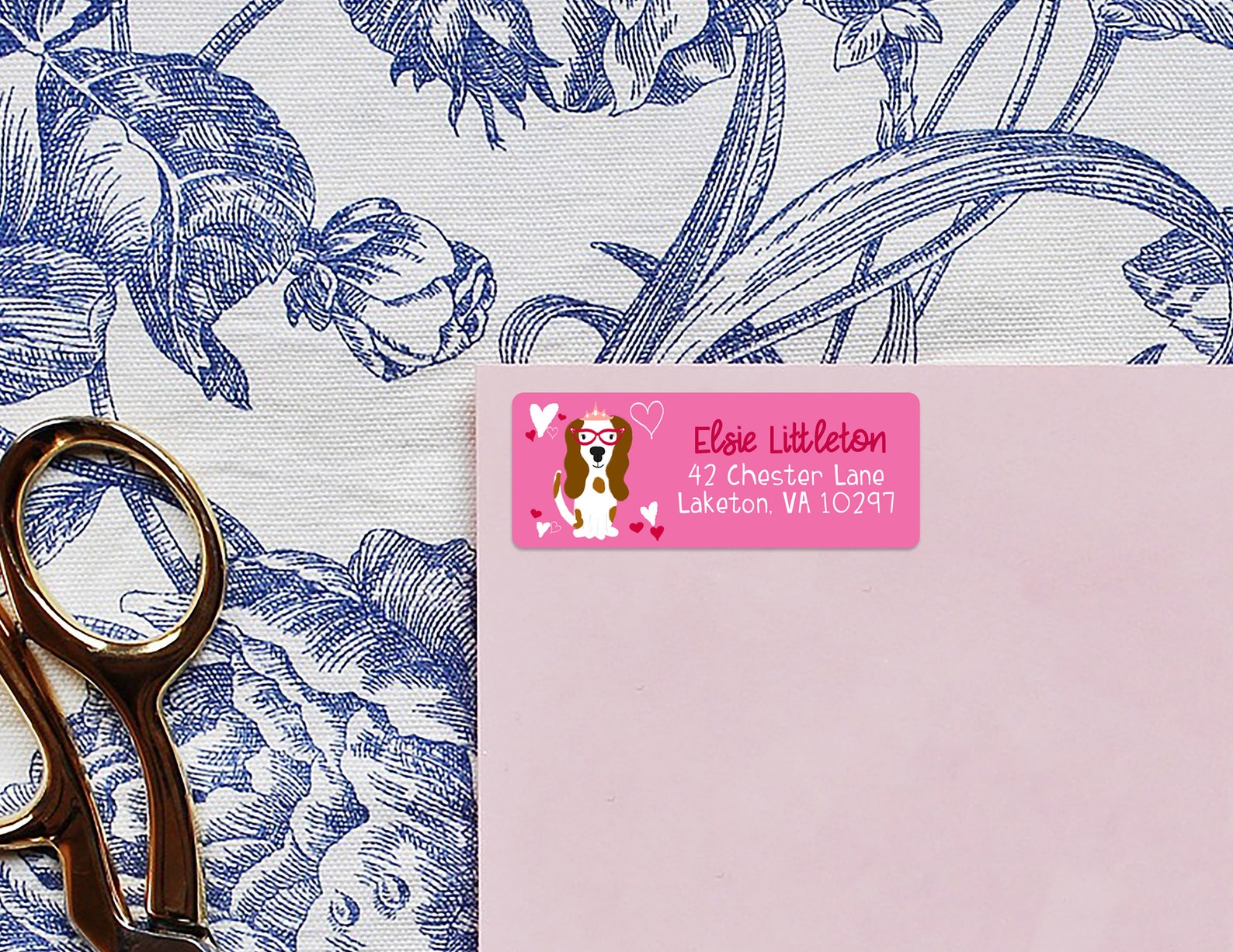 Kids Dog Address Labels Girls Address Labels Puppy Return - Etsy