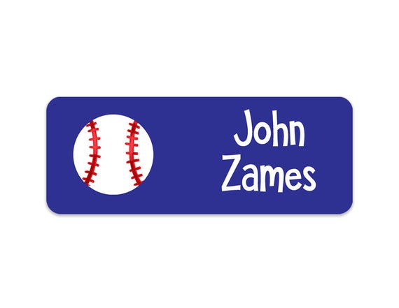 Baseball Name Labels Boys Name Labels Kids School Labels | Etsy