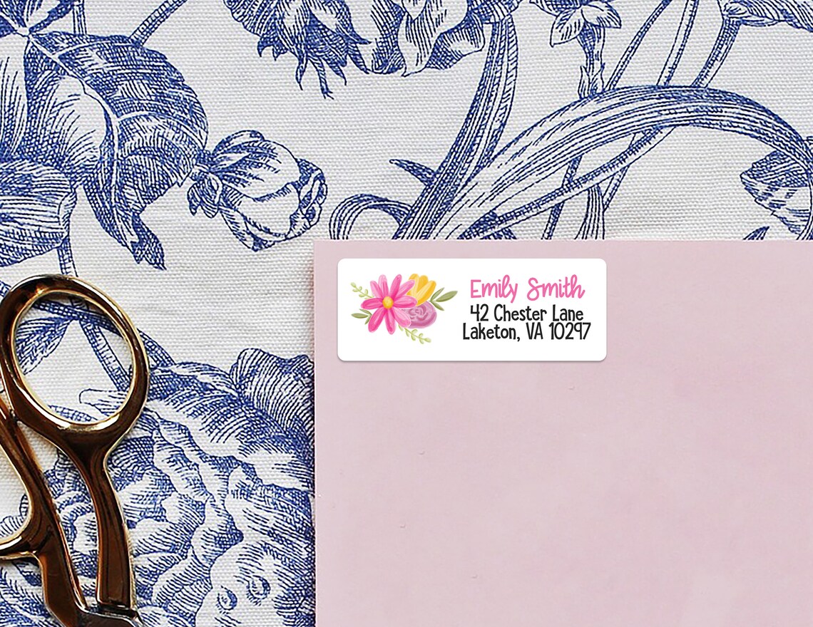 Watercolor Floral Address Labels Flower Address Labels - Etsy