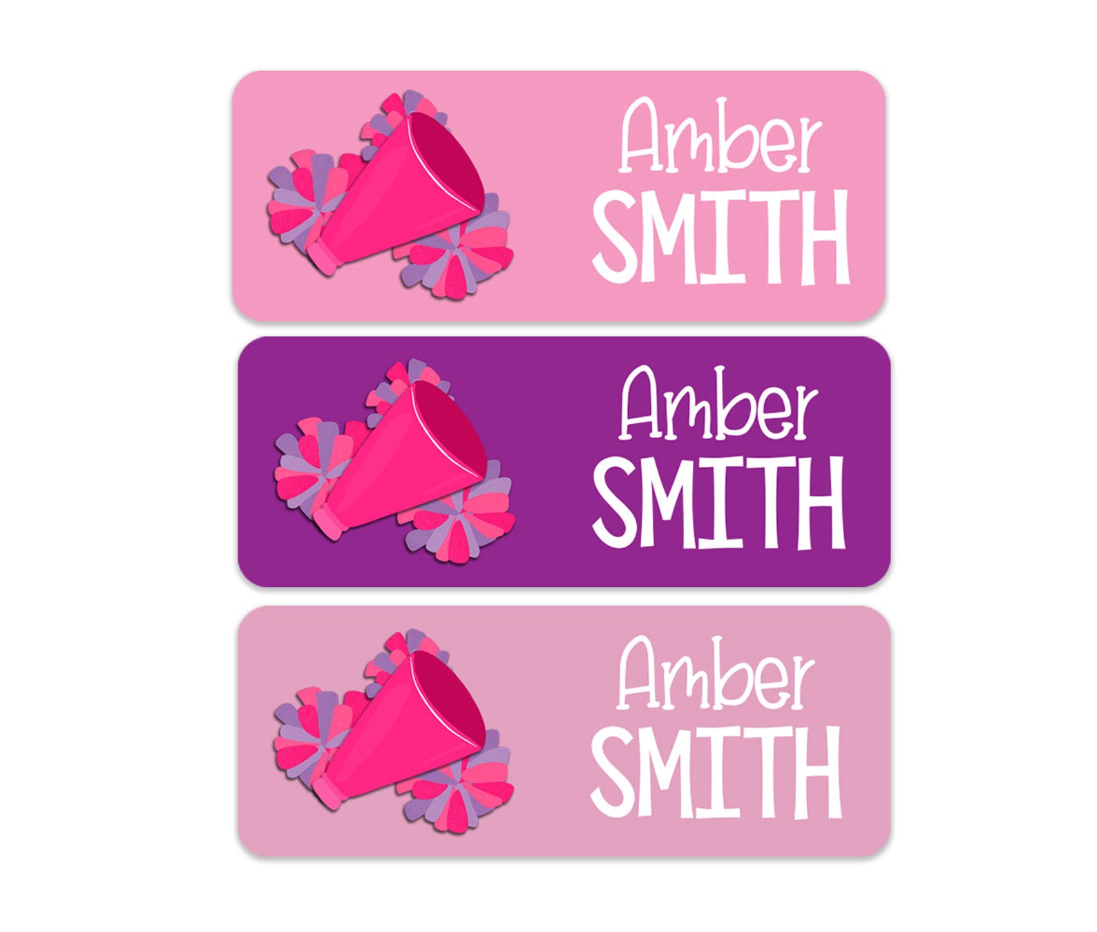 Cheerleader Name Labels Cheer Name Labels Kids School Name - Etsy