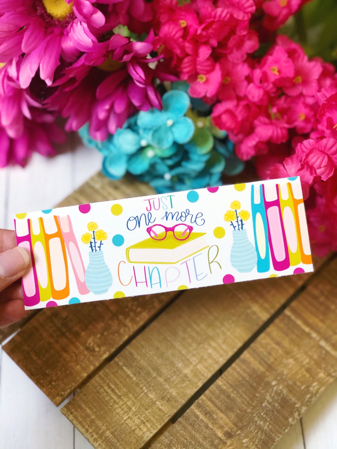 Just One More Chapter Bookmark Matte Bookmark Cute - Etsy