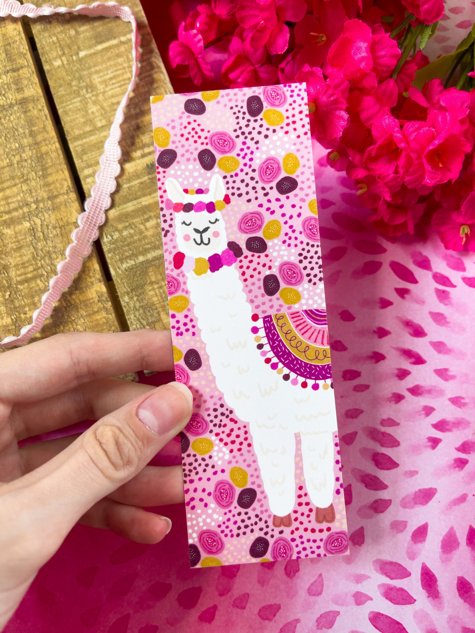 Llama Bookmark Matte Bookmark Cute Bookmark Bookish - Etsy