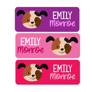 Puppy Name Labels Dog Name Labels Kids School Name Labels Personalized ...