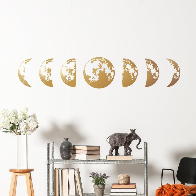 Moon Phase Wall Decal - Etsy