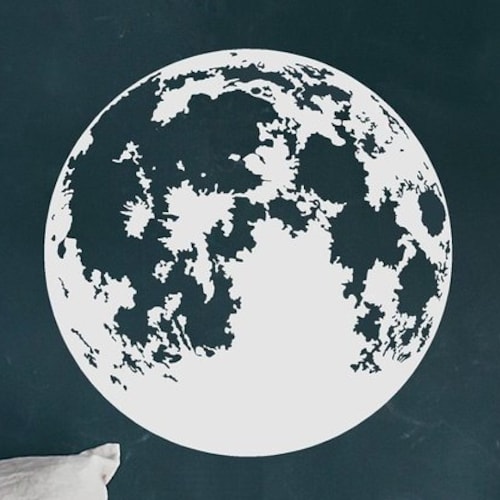 Large Moon Wall Decal Moon Stickers Bohemian Decor | Etsy