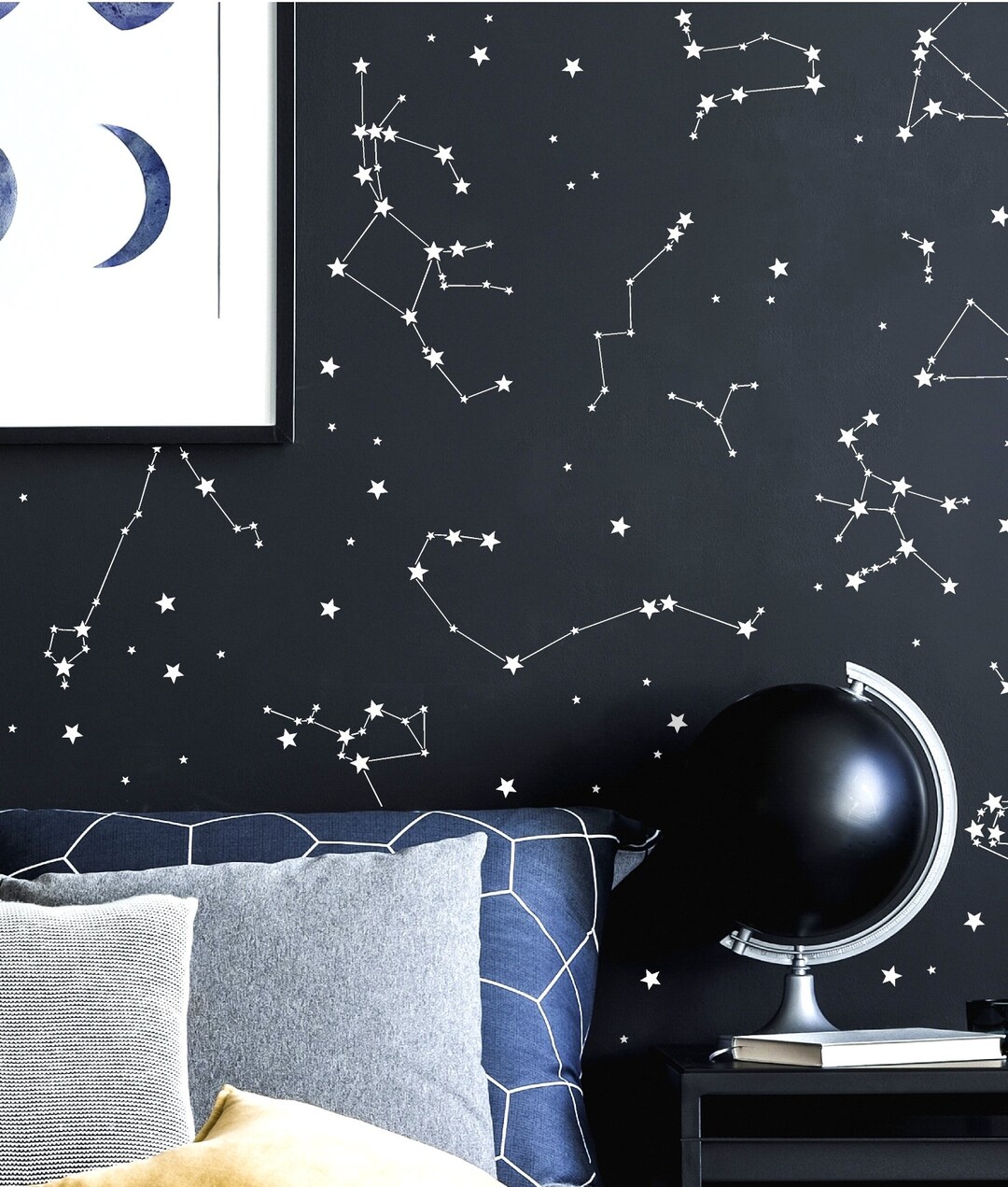 Constellation Wall Decals, Kids Room Decor, Constellation Star Map ...