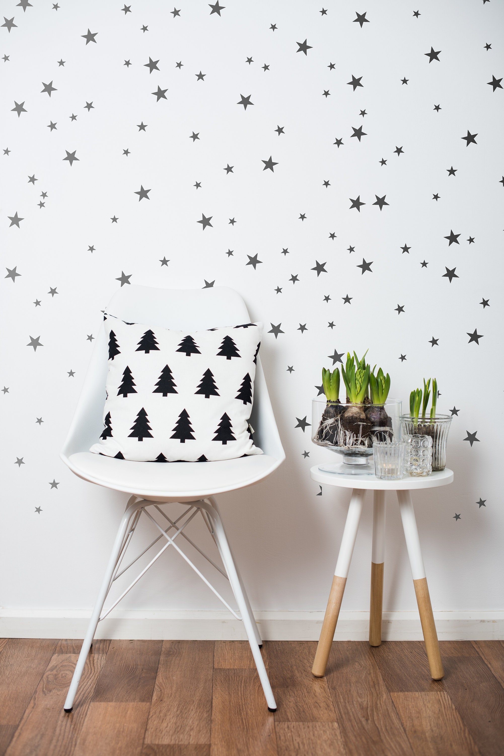 Vinyl Star Decals 148 Silver Stars Star Wall Decal Art - Etsy