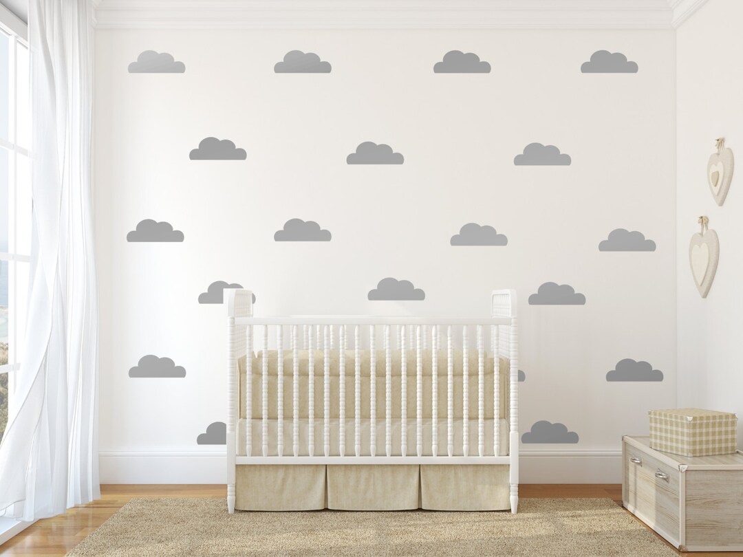 Cloud Decal, Gold Cloud Wall Decals, Silver Clouds Wall Decals Cloud ...