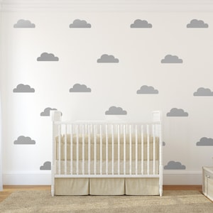 Cloud Decal, Gold Cloud Wall Decals, Silver Clouds Wall Decals Cloud Wall Pattern White Clouds ...