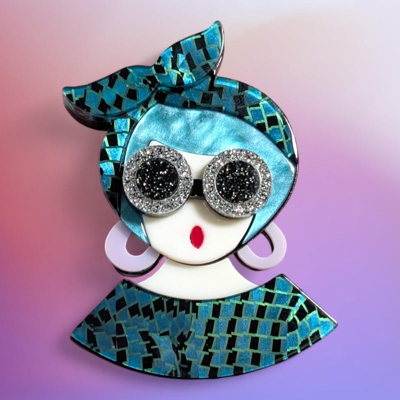 Checkered Headscarf - Etsy