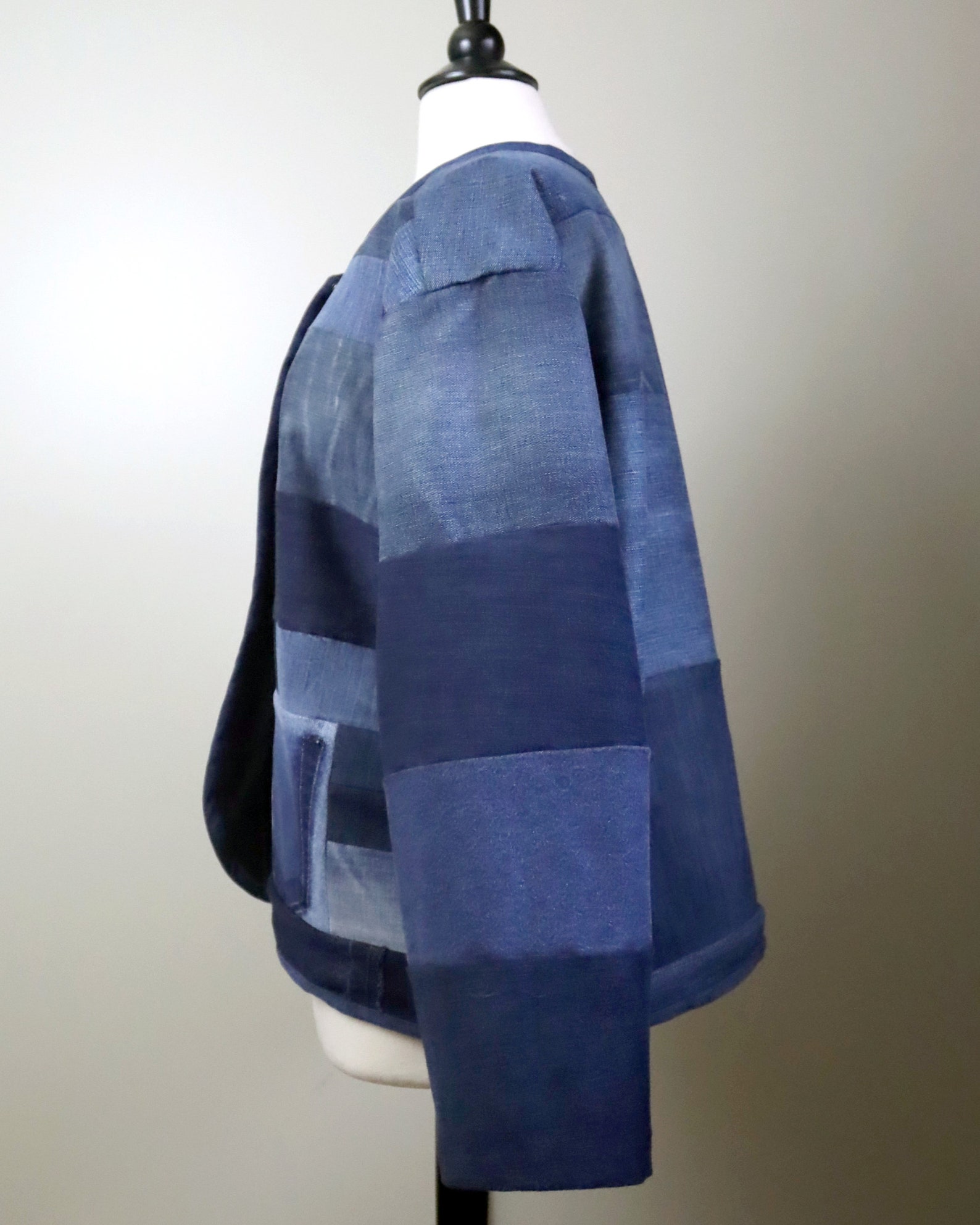 Upcycled Jean Patchwork Jacket Handmade Unique Size M/L | Etsy