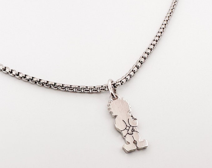 Mini Handala Sterling Silver Pendant - Plaestine Icon Handala Necklace ...