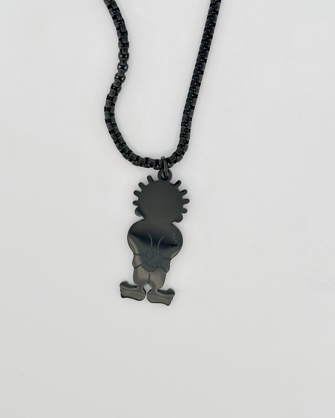 Large Handala Black-plated Stainless Steel Charm Necklace - Etsy