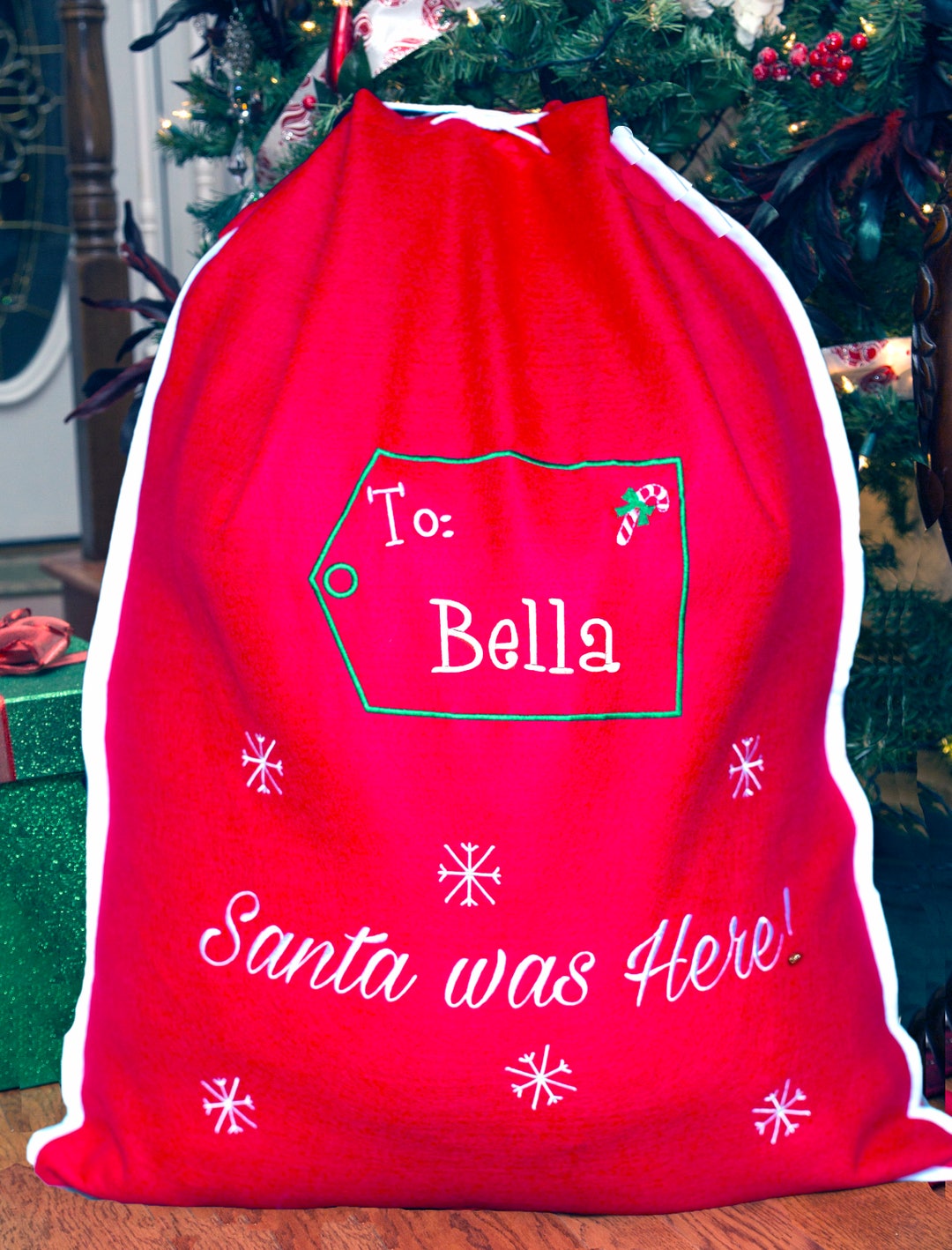 Personalized Santa Bag - Etsy