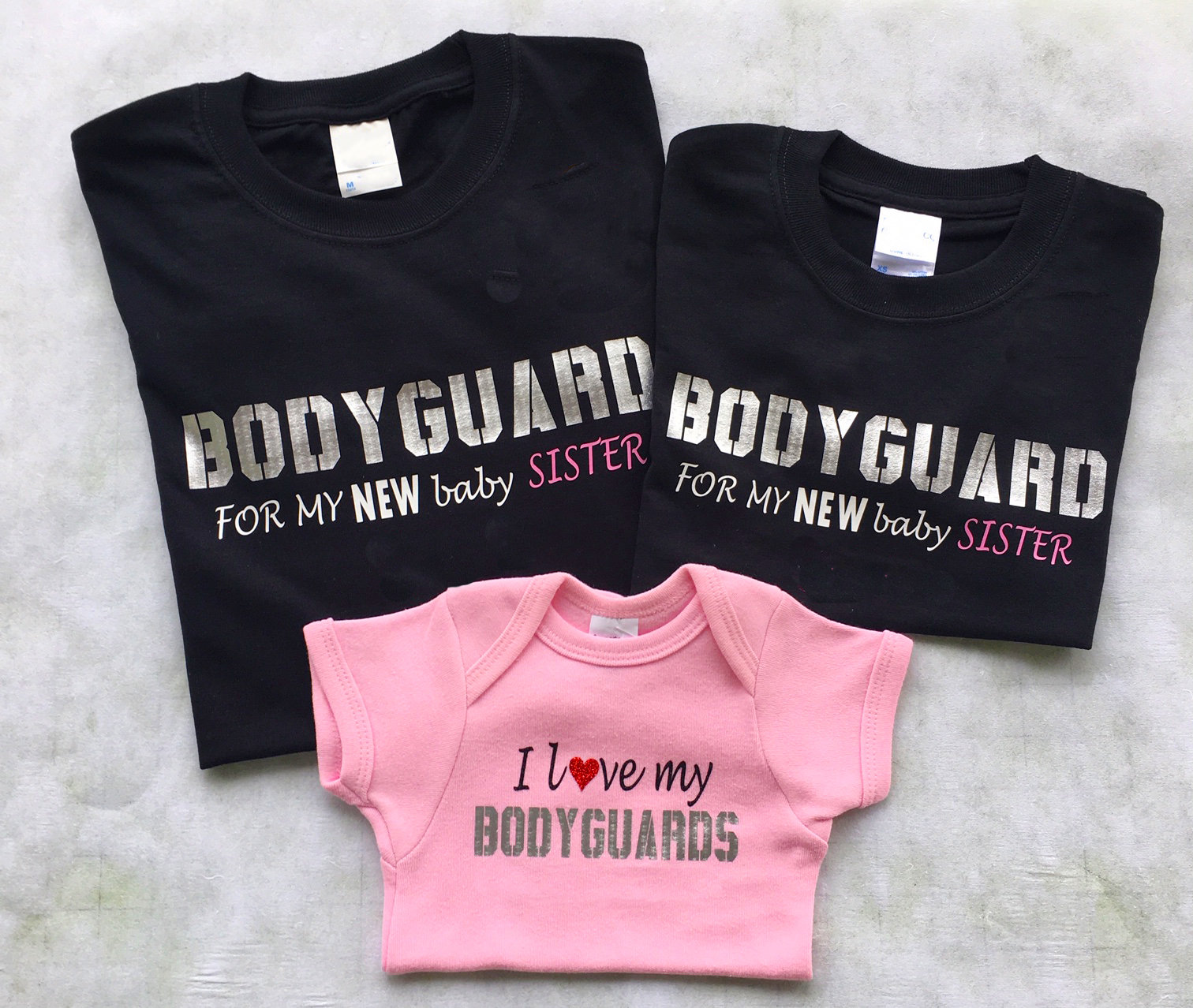 Bodyguard Shirts and Baby Sister Onesie Set, Bodyguard for My New ...