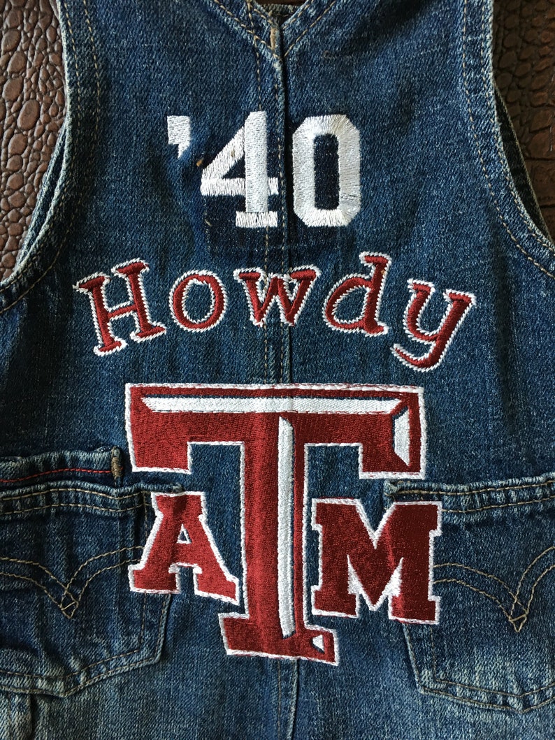 Texas A&M Yell Leader Denim Overalls – Aggie Pride - Etsy