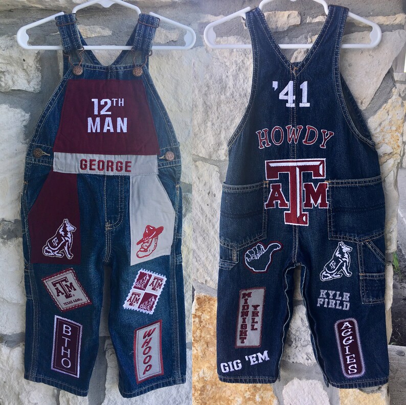 Texas A&M Yell Leader Denim Overalls – Aggie Pride - Etsy