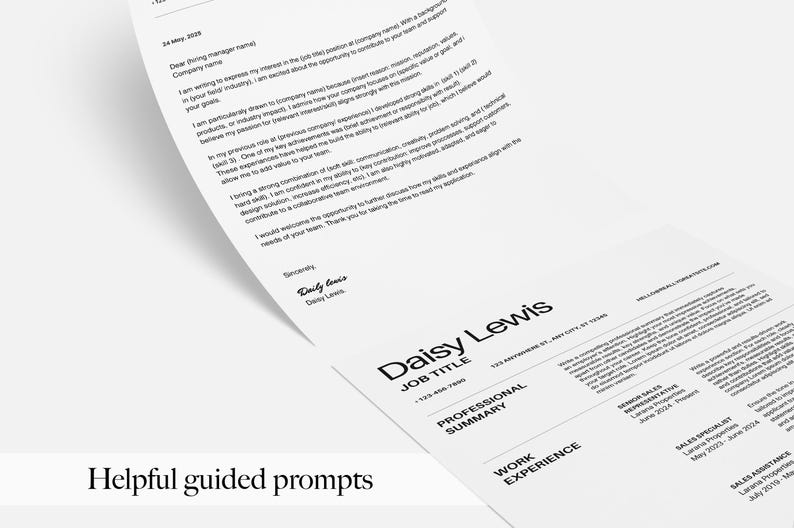 Easy Minimalist ATS Resume Template | Canva Edit | Professional ...