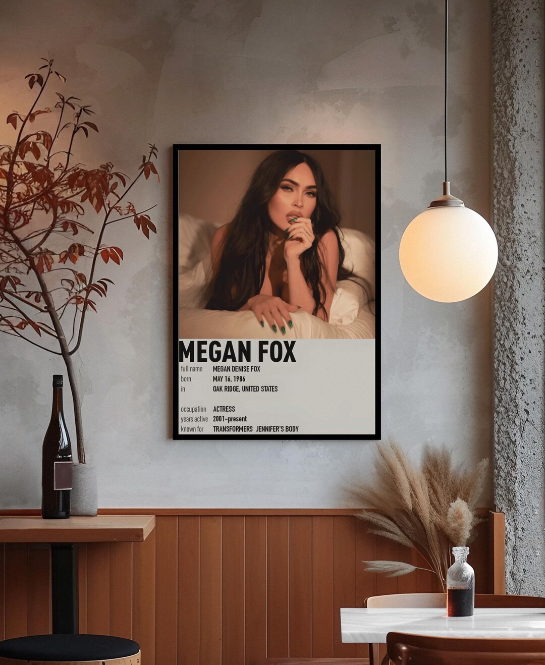 Timeless Megan Fox Portrait Poster | Timeless Super Model Wall Art ...