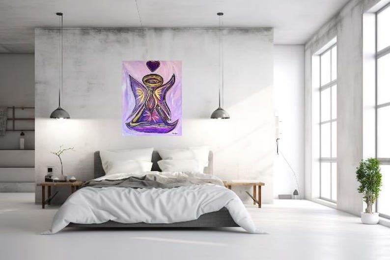 Purple Angel With a Purple Heart - Etsy