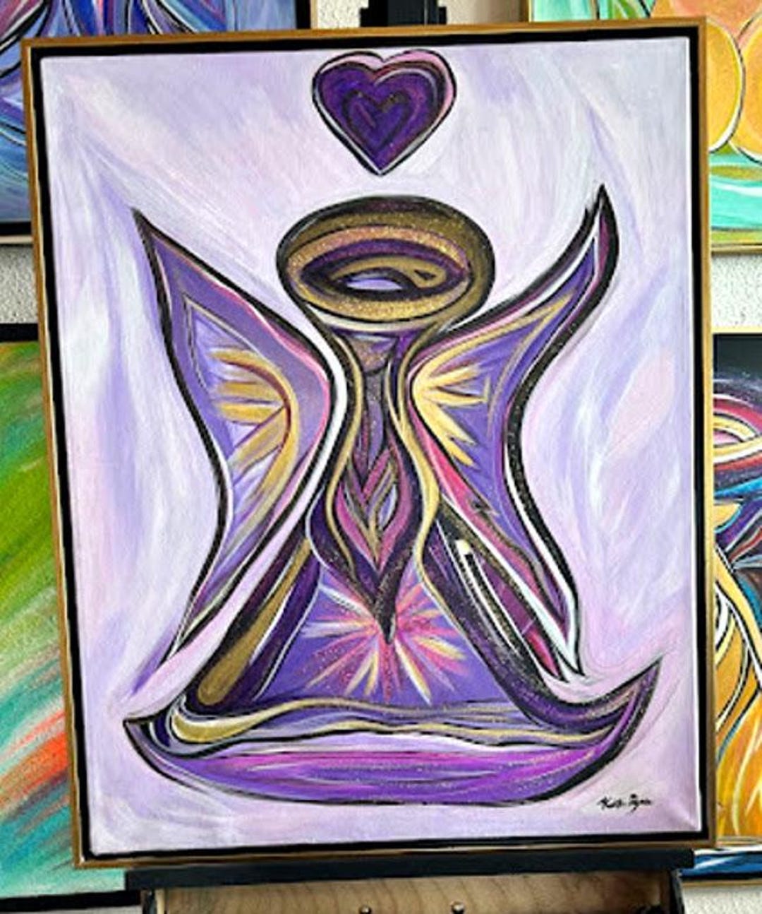 Purple Angel With a Purple Heart - Etsy