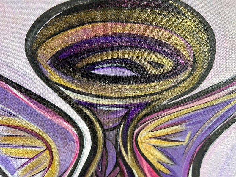 Purple Angel With a Purple Heart - Etsy