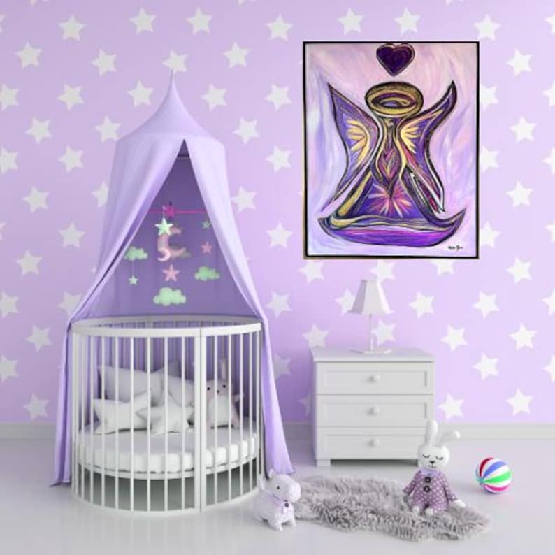 Purple Angel With a Purple Heart - Etsy