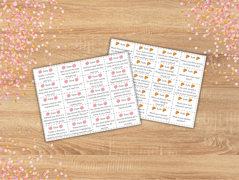 Paris Party Games Printable Set, French Party Activities, Pink Coquette ...