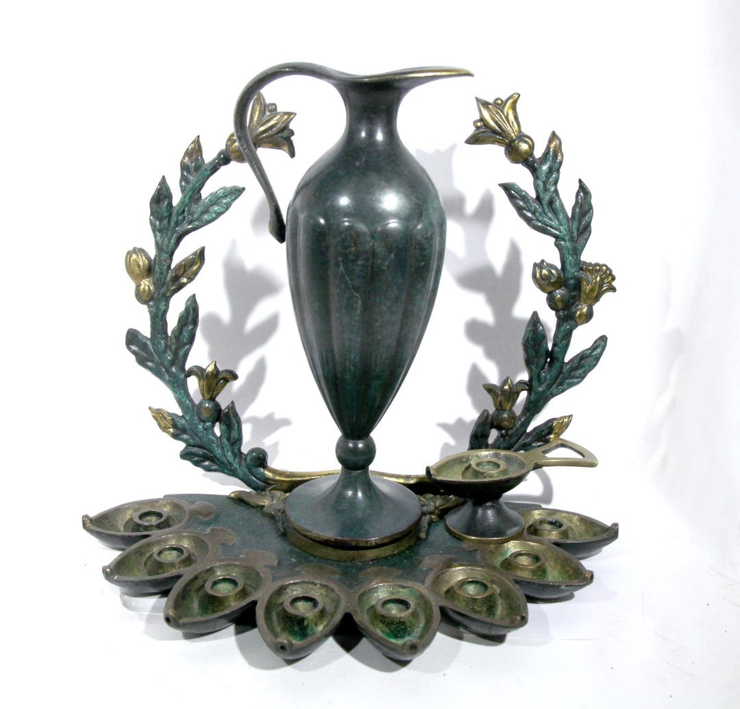 Vintage 1950s Pal Bell Hanukkah Menorah | Maurice Ascalon Art Deco ...