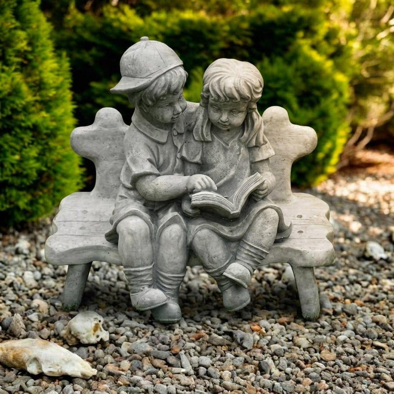 Garden Bench Statues - Etsy