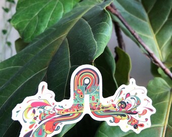 Psychedelic stickers | Etsy