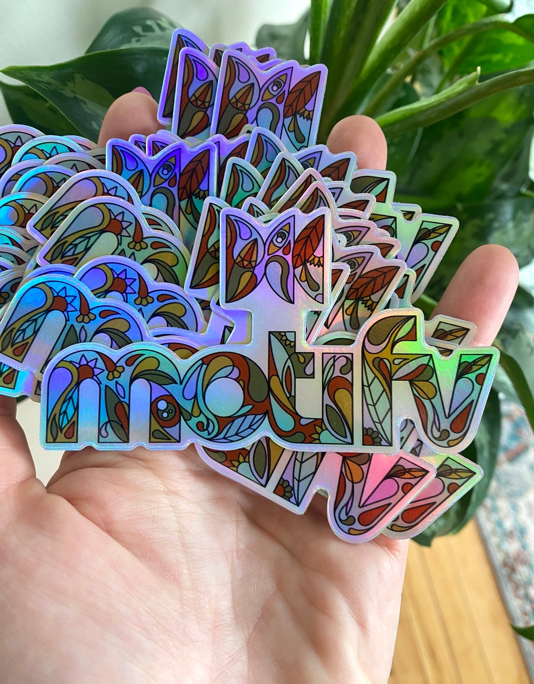 Holographic Motifv Sticker - Etsy
