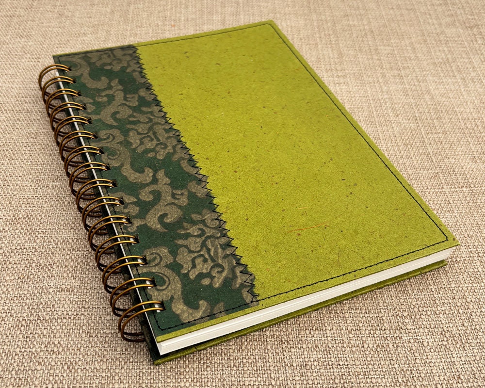 Green Dot Grid Notebook / Green Journal / Dot Grid Journal / Recycled ...