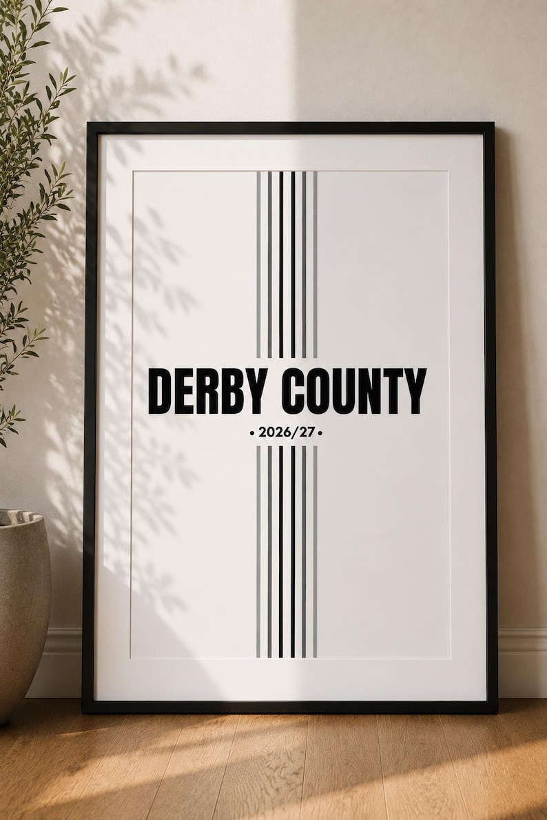 Kit Derby County 2026/2027 Impression | Décoration murale football ...